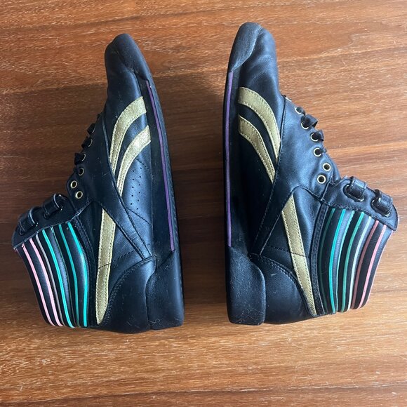 Reebok | Shoes | Reebok Metallic Retro Hi High Top Freestyle Rare ...